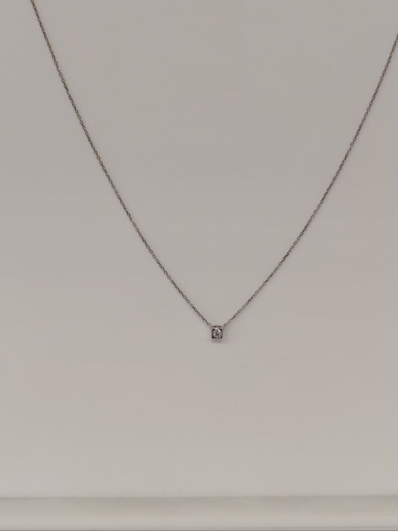 Collier Or blanc Diamant Sans d'occasion
