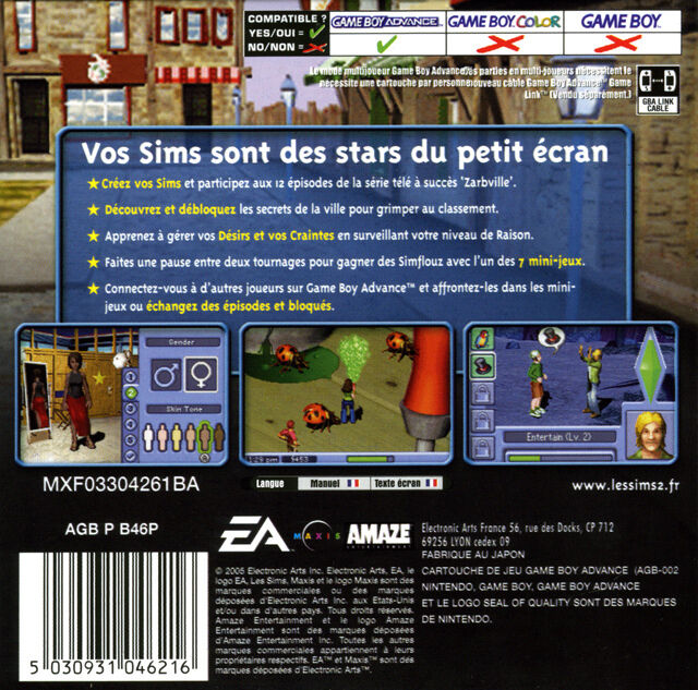 Jeux Vidéo Les Sims 2 Game Boy Advance d'occasion